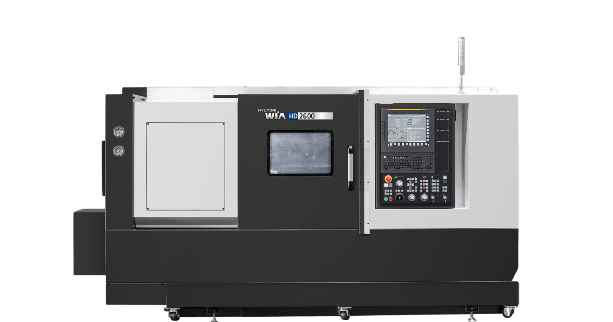 NEWEMAG Hyundai Wia HD2600 M Drehzentrum, 30°-Maschinenbettstruk.